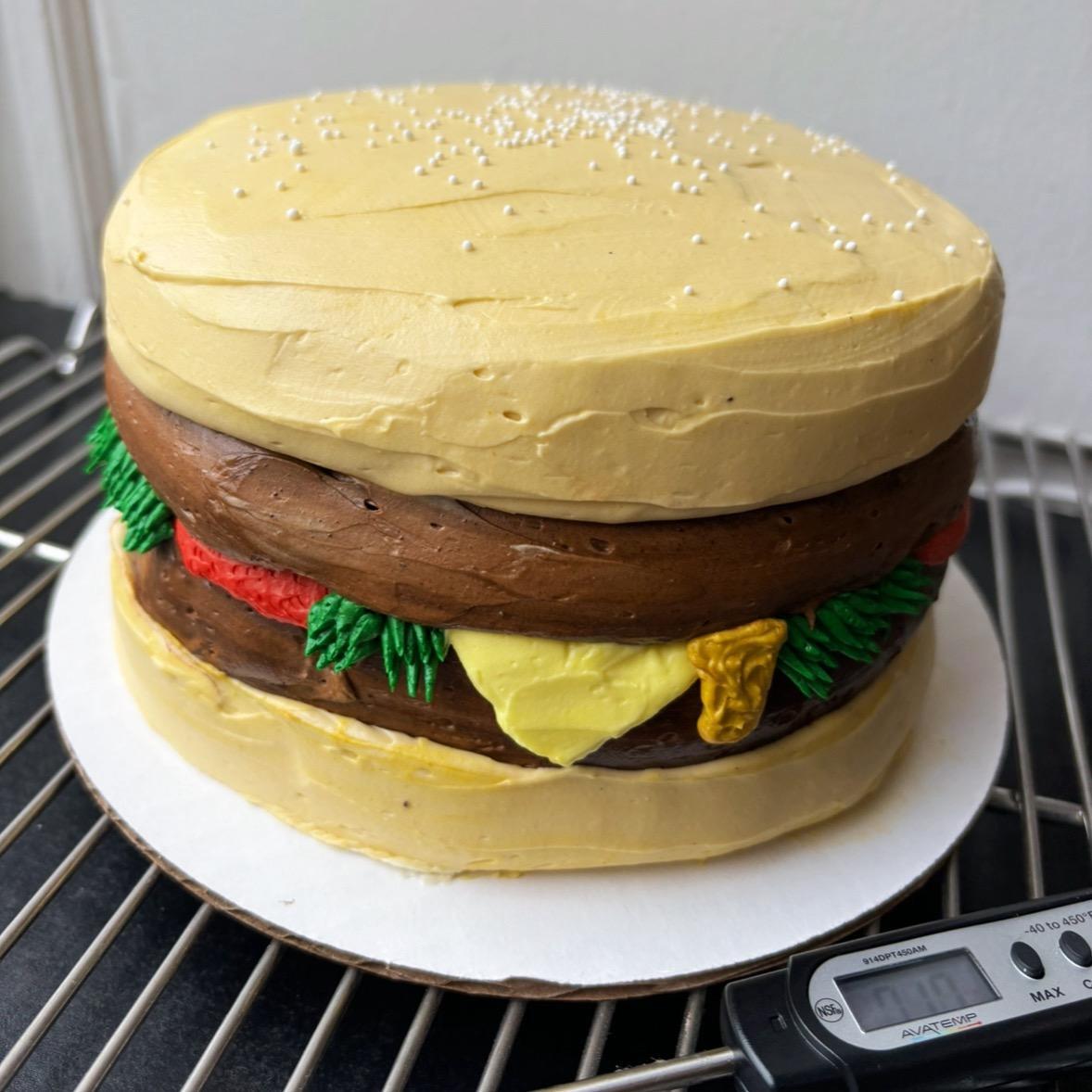 Father's Day Cheeseburger Cake | Rise Bake Shoppe